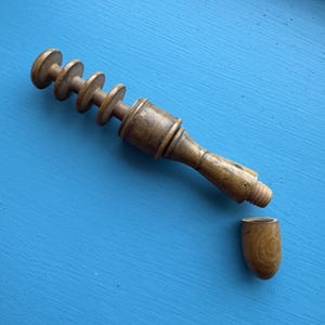 Antique French Needlecase Antique Treen Thread Holder Antique Sewing ...