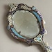 Antique French Champleve Enamel Hand Mirror: Victorian Bevelled Mirror ...