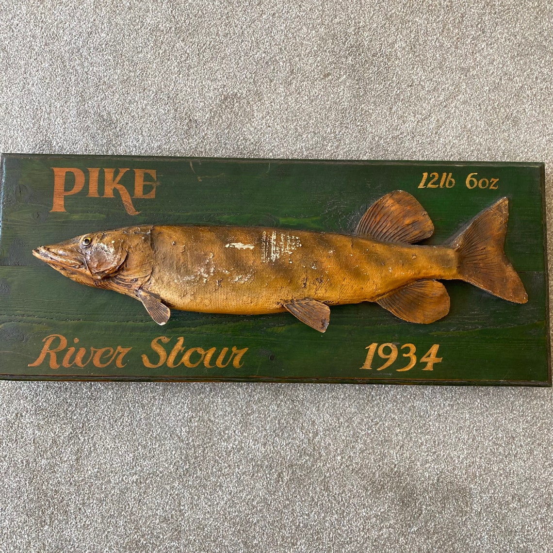 Vintage Wall Plaque Fish Sculpture Pike Plaque 1930s Fishing | Etsy