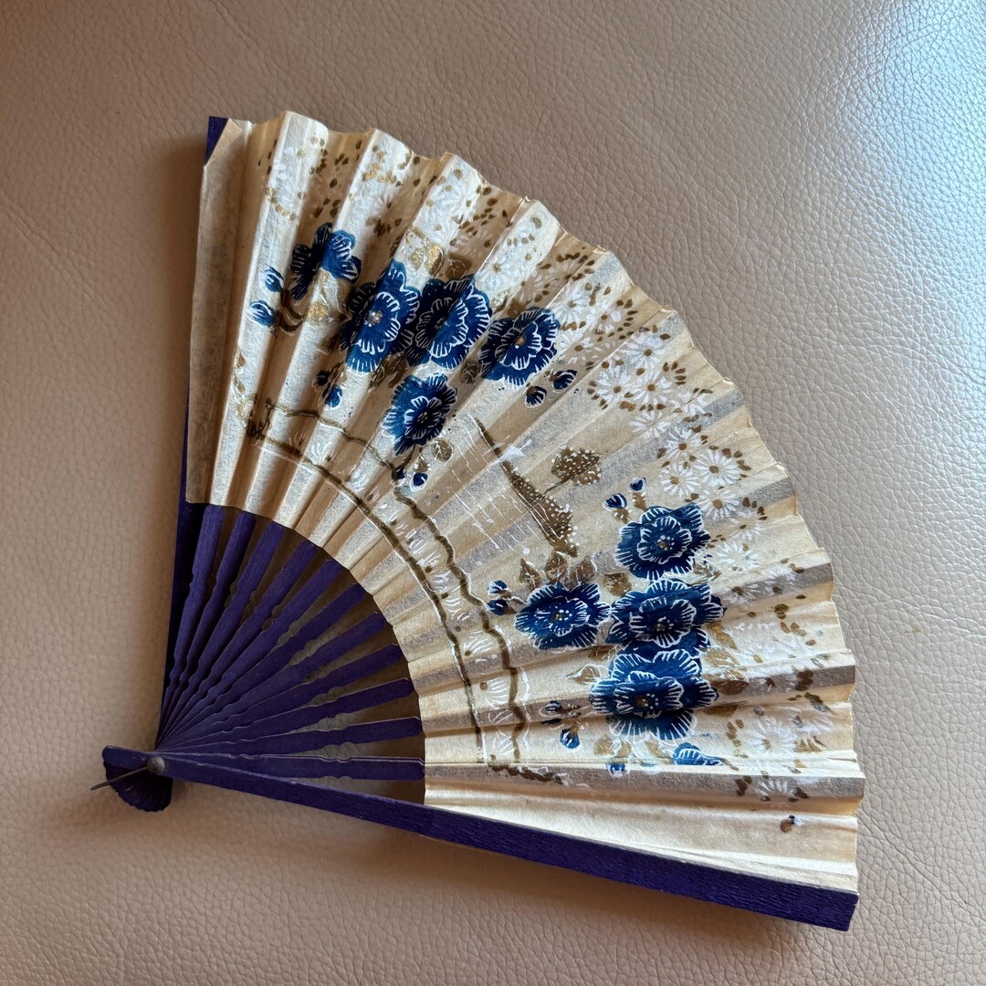 Vintage Hand Fan Chinese Fan Chinese Hand Fan 1950s Hand Fan 1960s Hand ...