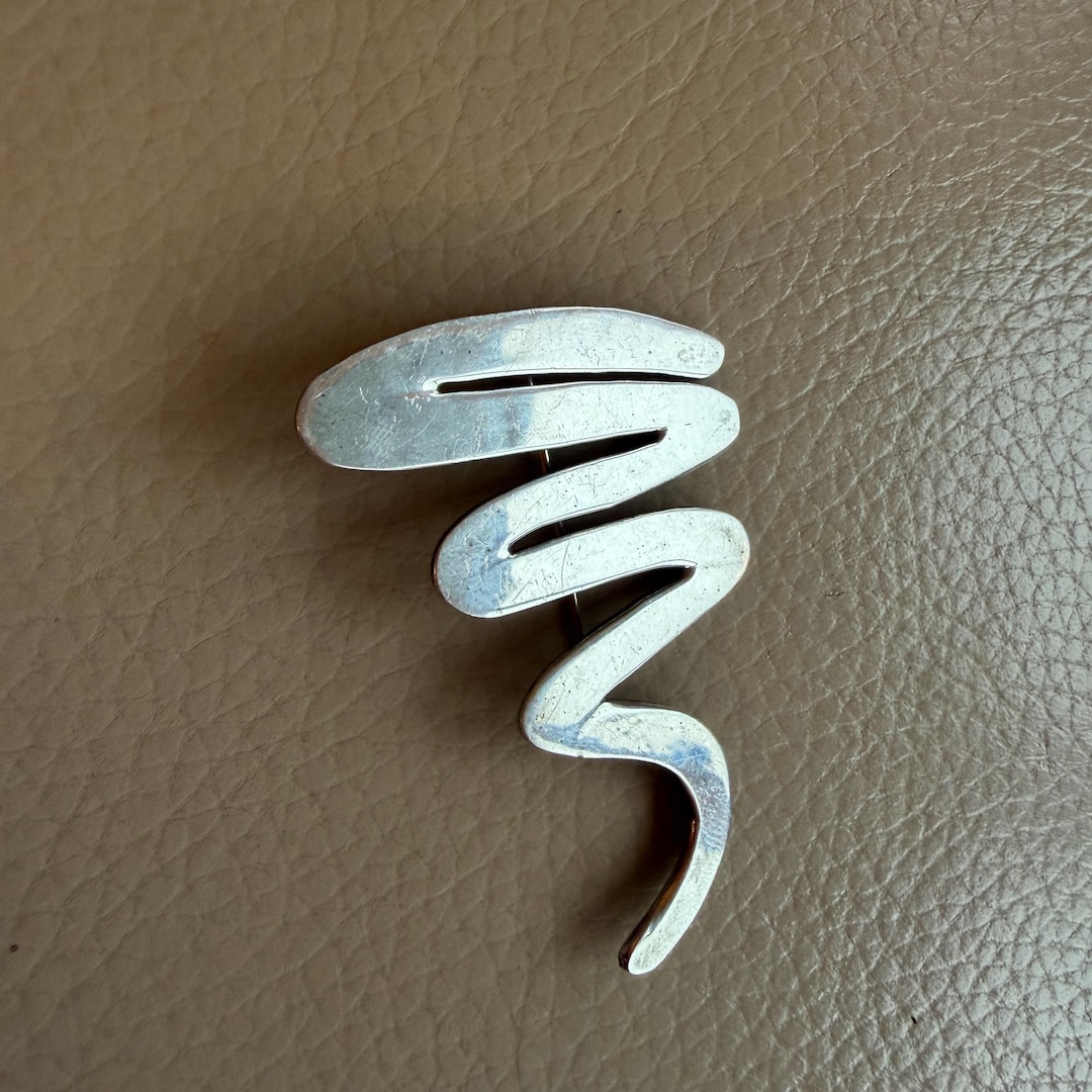 Vintage Hallmarked Silver Modernist Brooch: London Import Mark, Andea ...