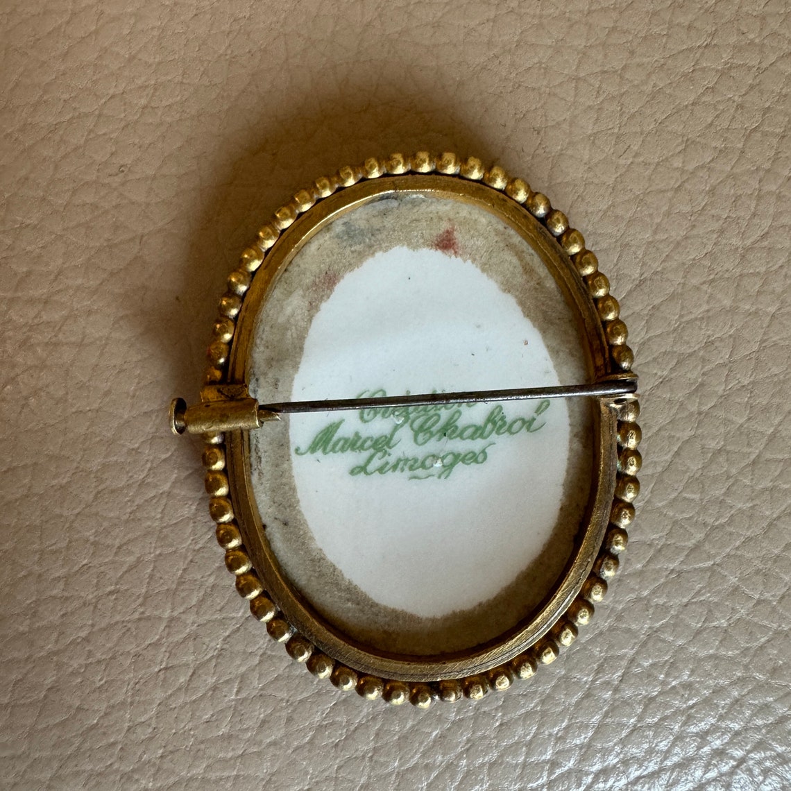 Antique Limoges Porcelain Brooch: Marcel Chabrol Floral Trombone Clasp ...