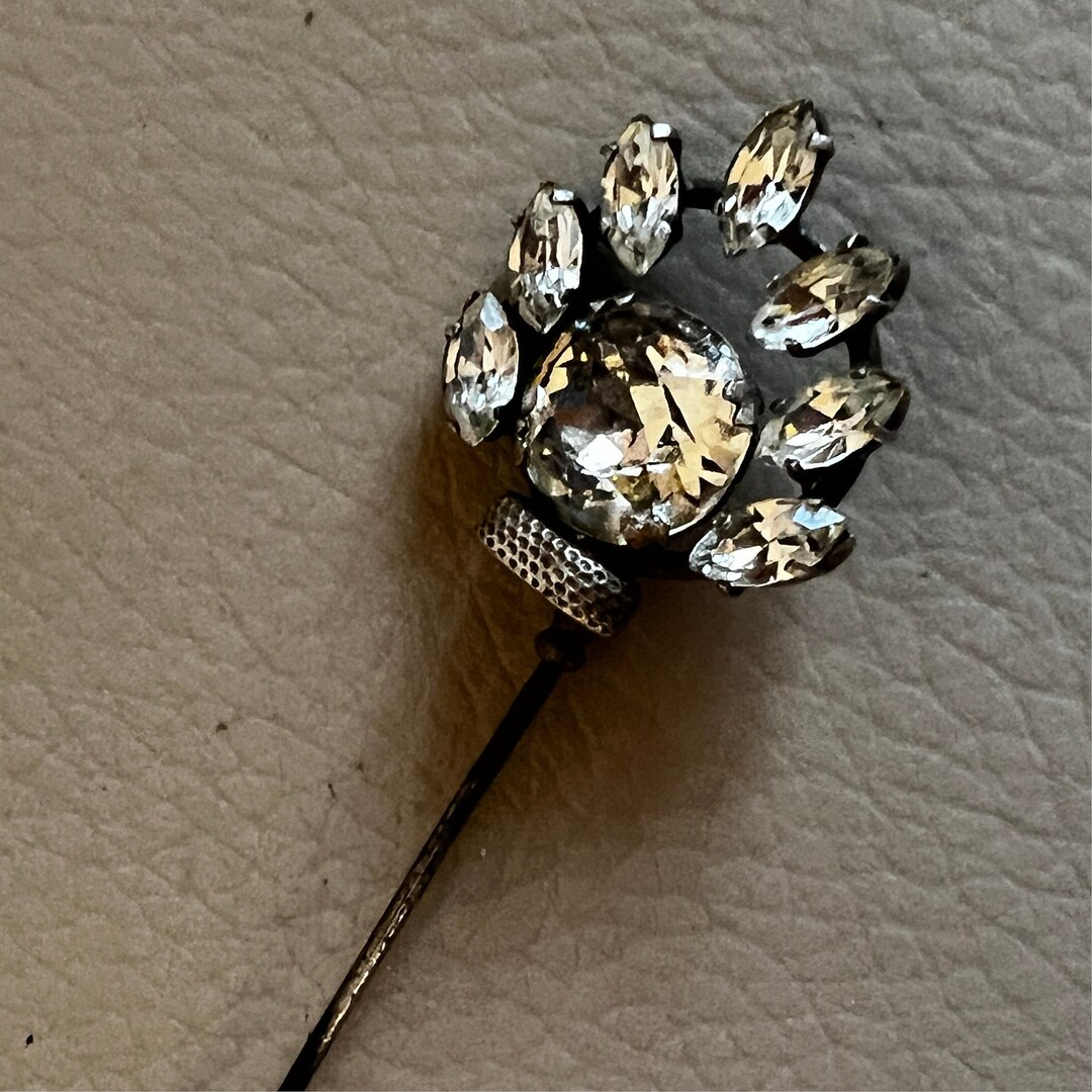 Antique Hatpin Tiara Piece Combination Victorian Hatpin Long Hatpin ...