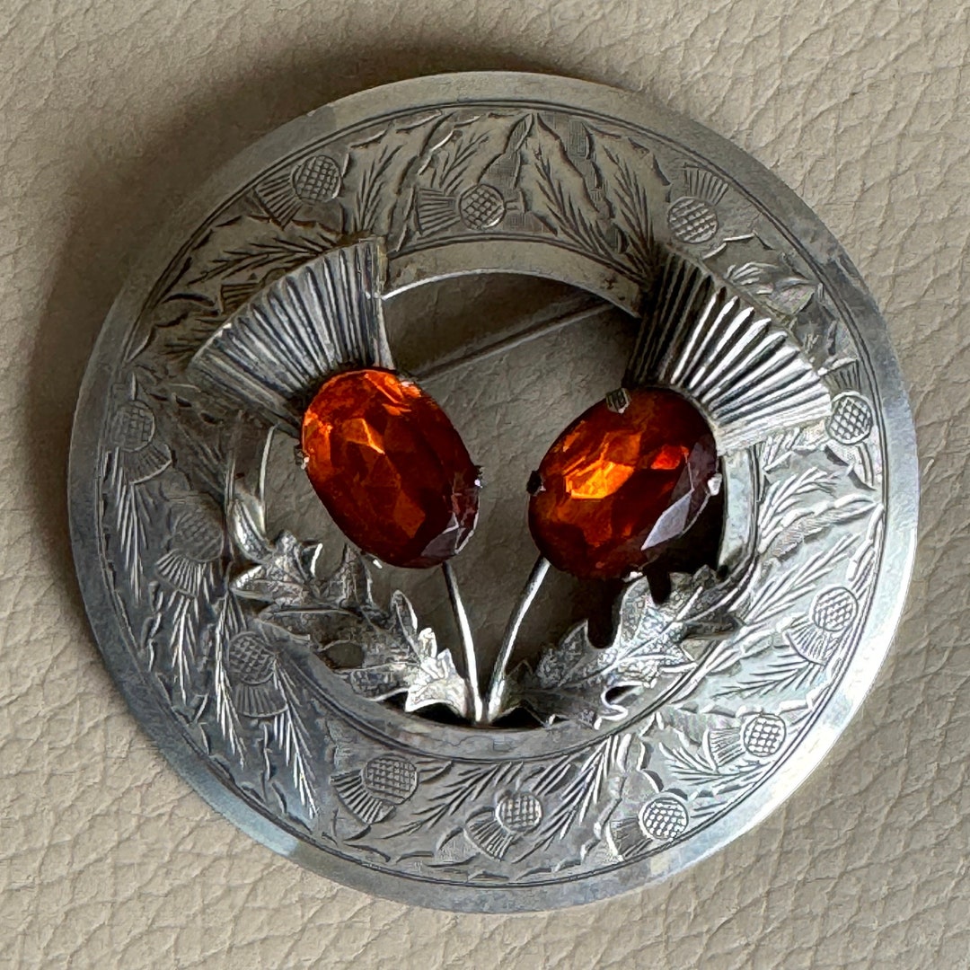 Antique Plaid Pin Vintage Kilt Pin Antique Scottish Brooch Hallmarked ...