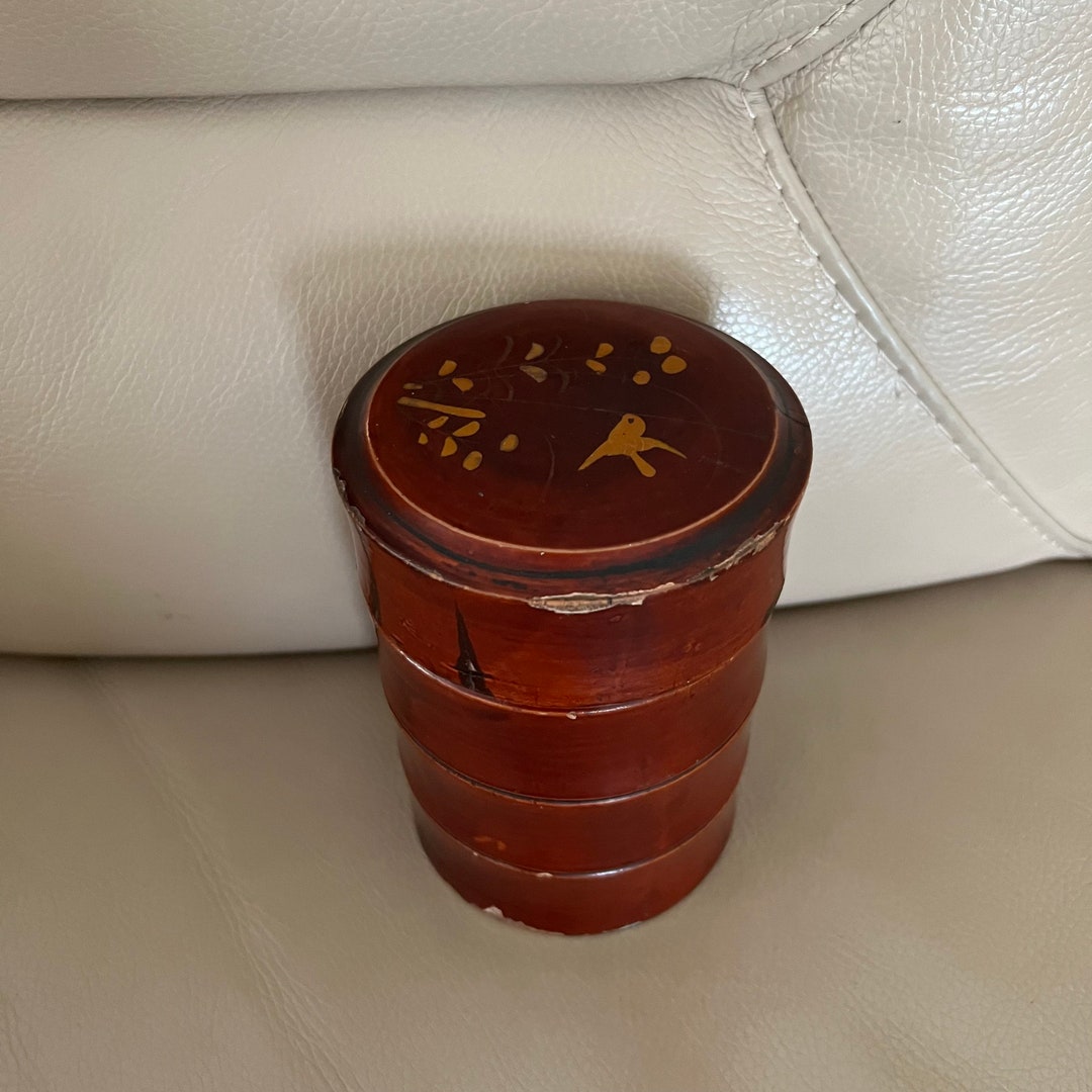 Antique Chinese Lacquer Tea Caddy: Brown Storage Pot, Qing Dynasty - Etsy