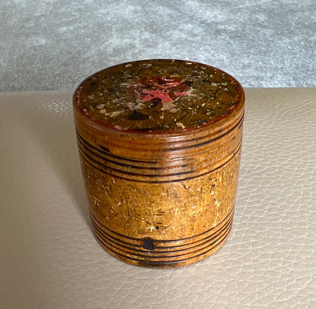 Antique Treen Box Antique Turned Wood Antique Sewing Case Victorian ...