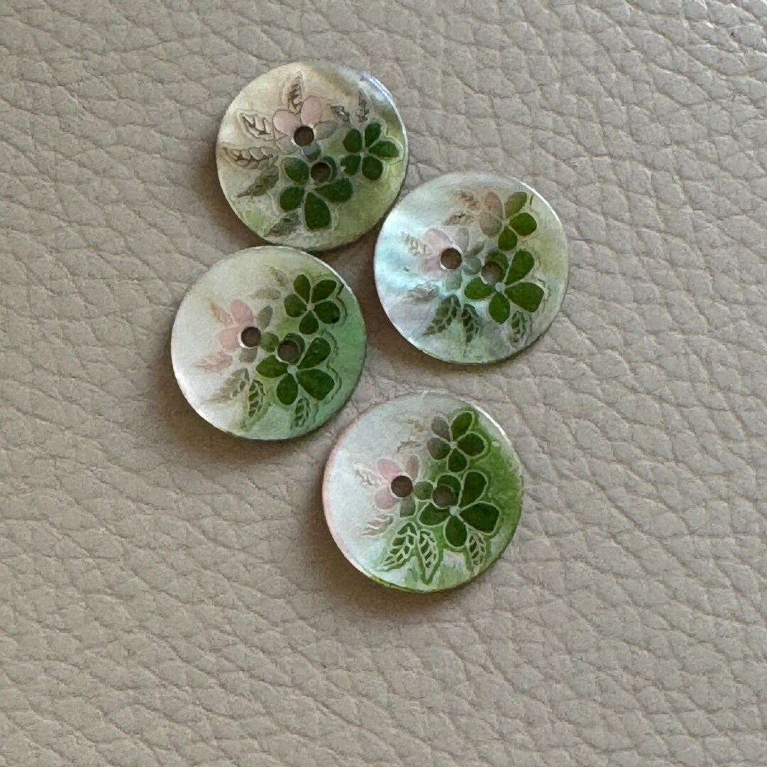 Antique Set Buttons Set Mother of Pearl Buttons Set 4 Antique Buttons ...