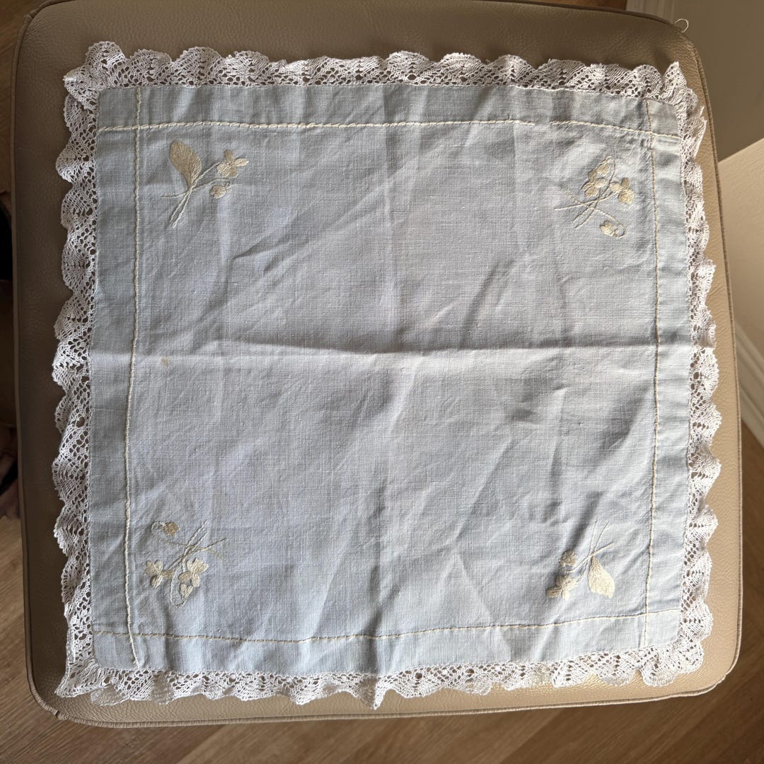 1930s Embroidery 1920s Embroidered Mat Antique Embroidery Vintage ...