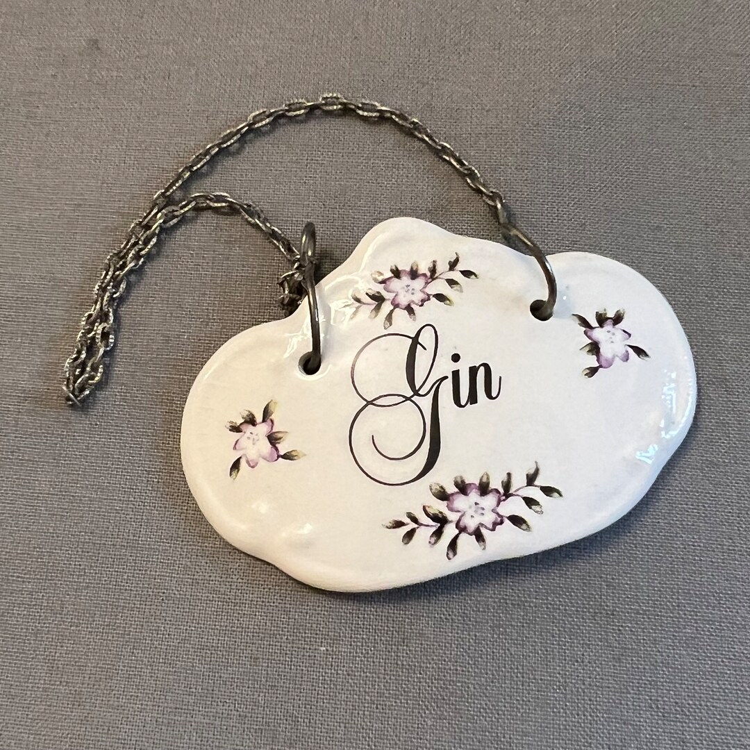 Gin Decanter Label Gin Bottle Tag Gin Tag Gin Label Vintage Decanter ...