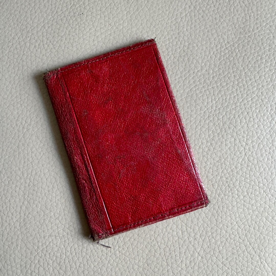 Red Leather Stamp Case 1950s Stamp Case Vintage Stamp Holder Photo ...