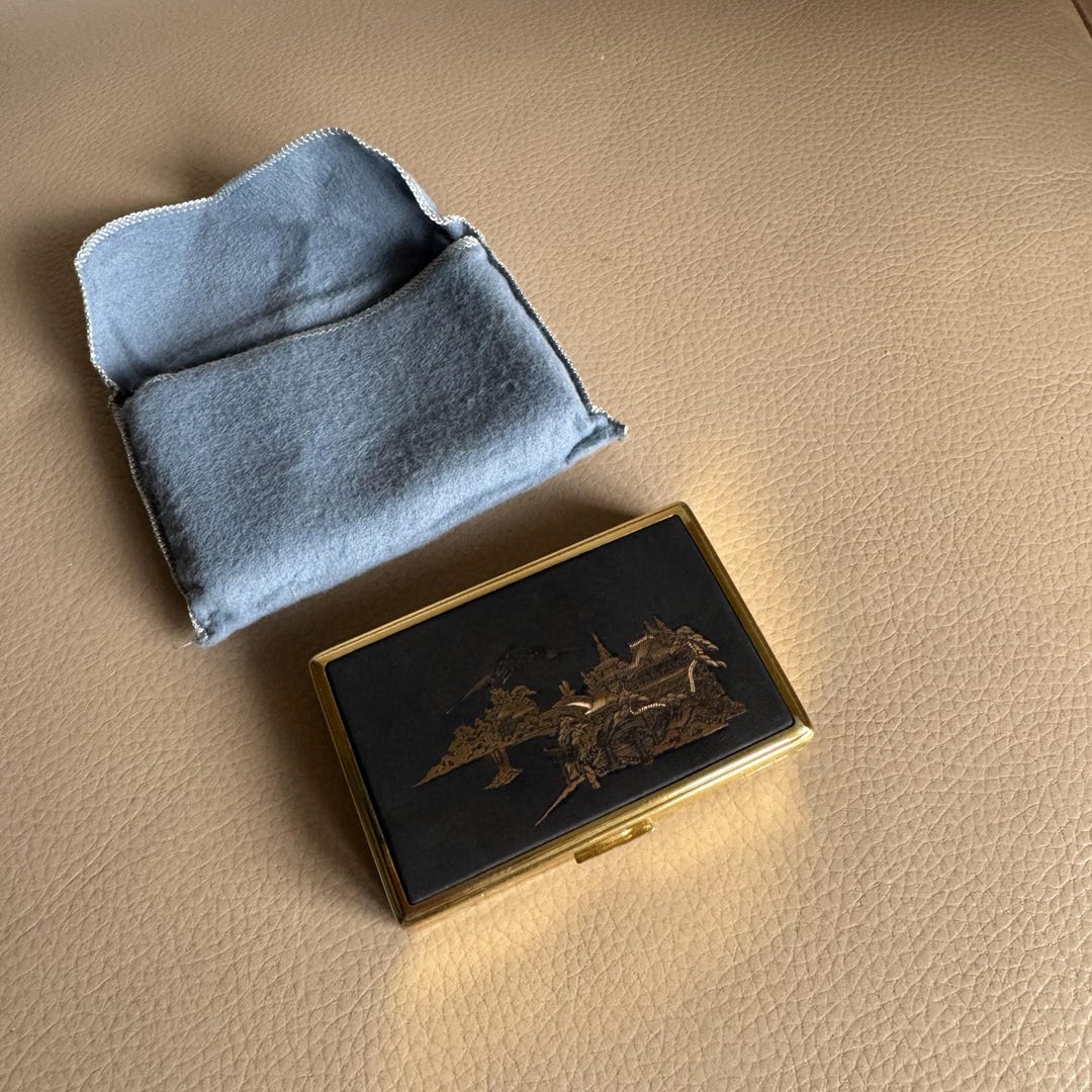 Clover Musical Powder Compact Clover Musical Compact Vintage Powder ...