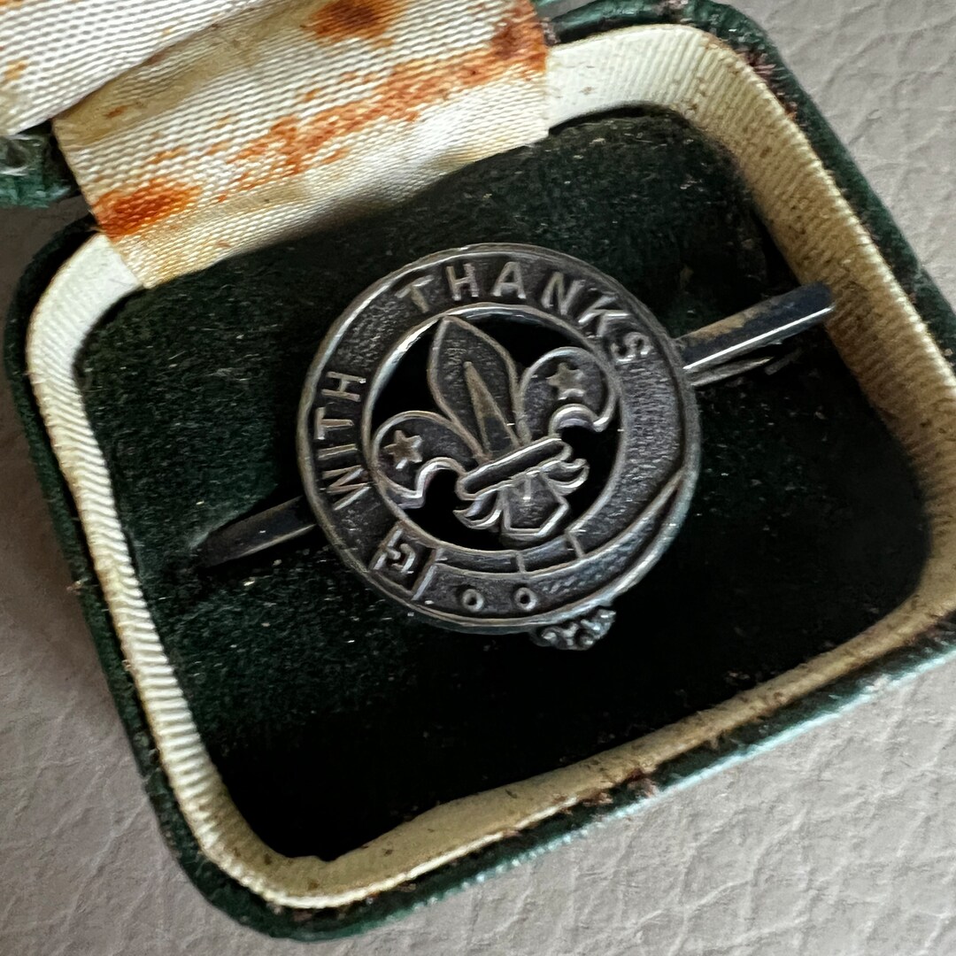 Silver Scout Badge Hallmarked Silver Scout Brooch Silver Scout Award ...