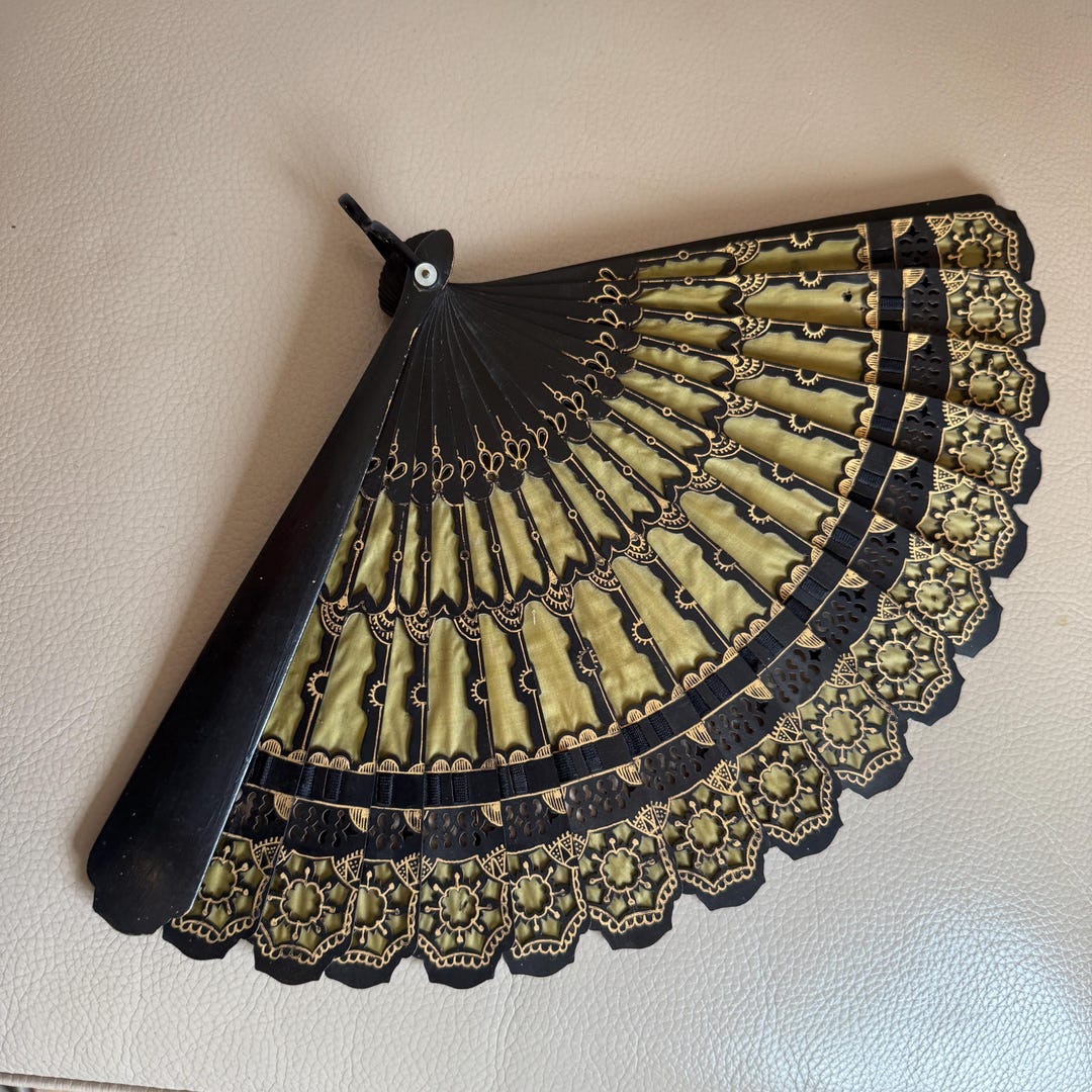 Antique Hand Fan Antique Fan Antique Japanese Fan 1920s Hand Fan ...