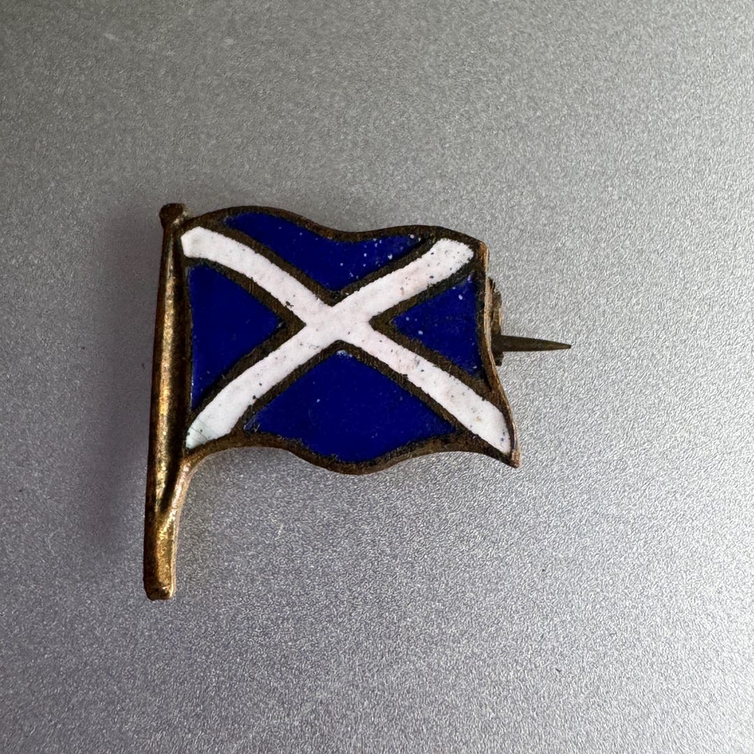 Vintage Enamel Badge Antique Enamel Badge Scottish Badge Scotland Flag ...