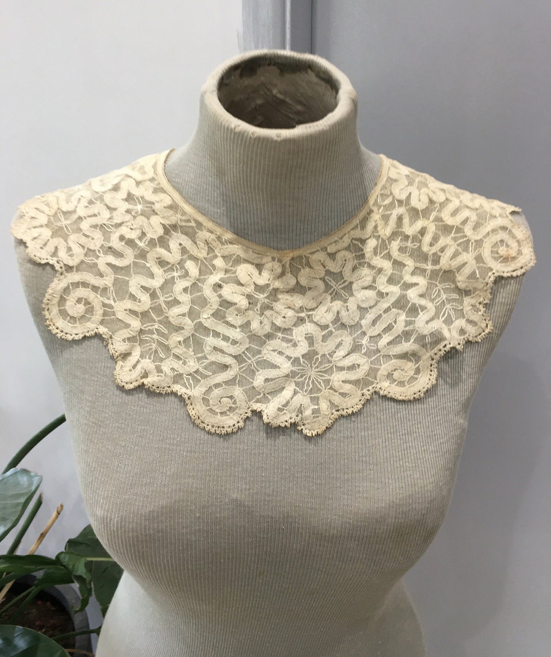 Antique Lace Collar Victorian Lace Collar Taped Lace Collar 1880s 1890s ...