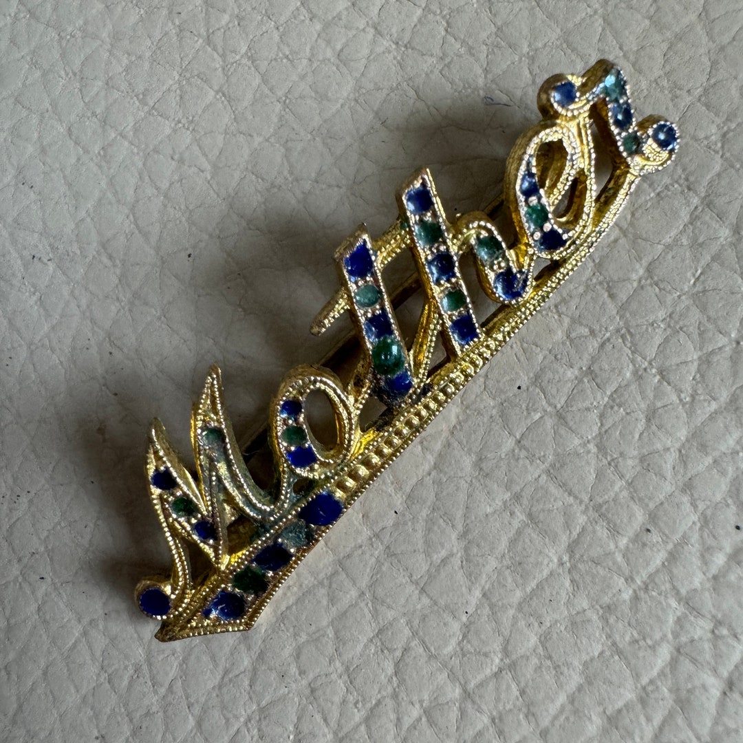 Antique Mother Brooch Antique Brooch Antique Enamel Brooch Vintage ...