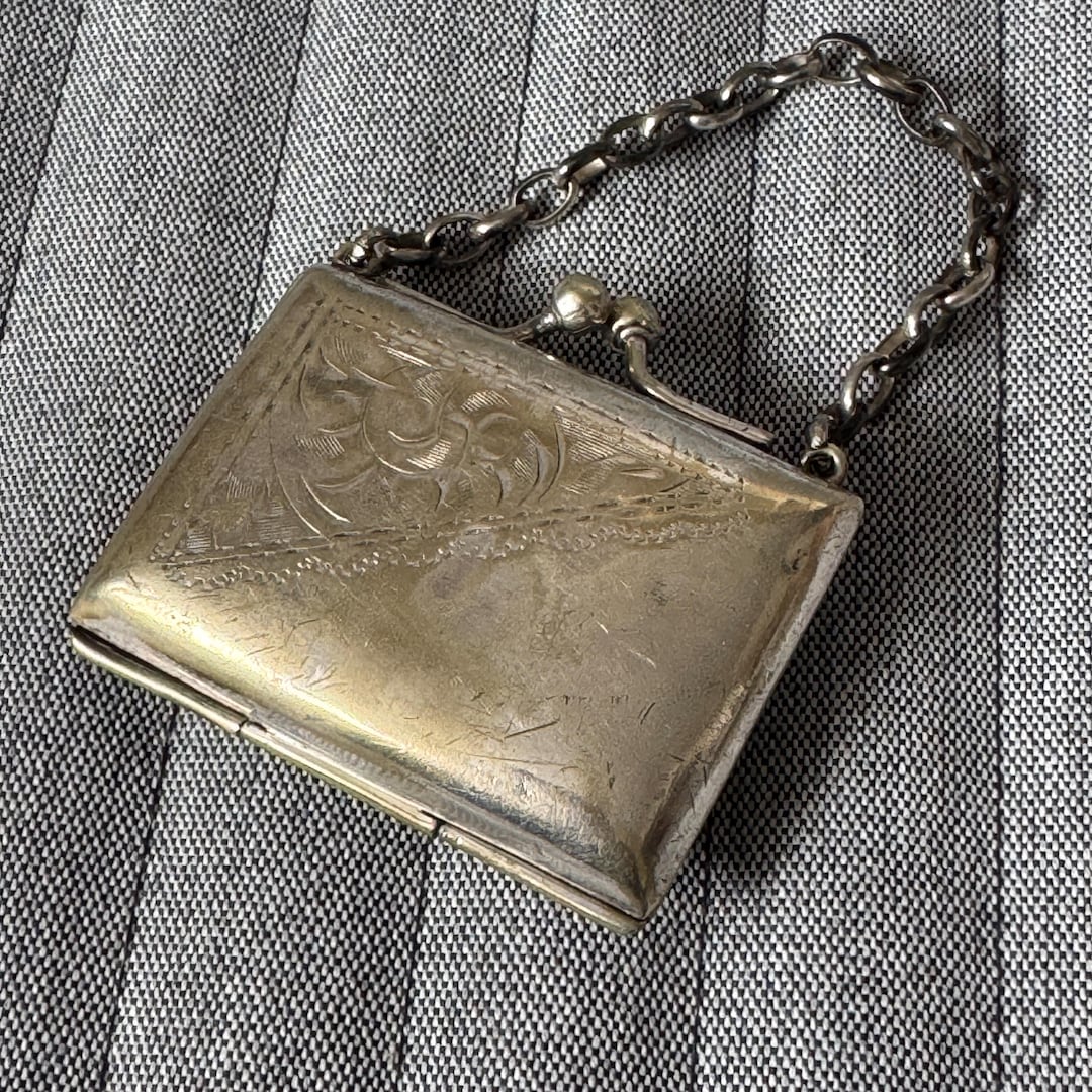 Antique Purse Evening Purse Antique Chatelaine Purse 1910s Purse 1920s ...