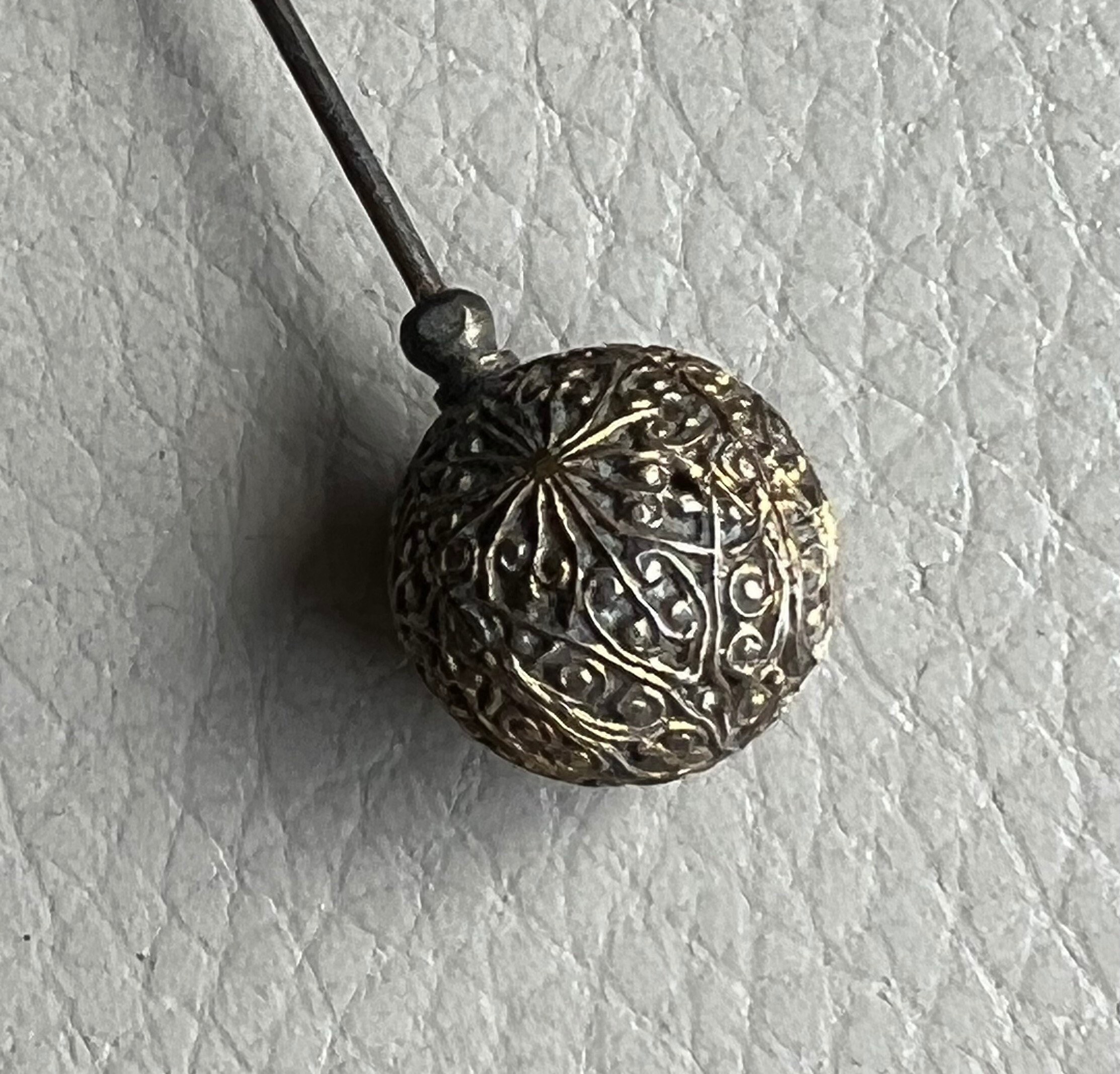 Hat Pins & Stick Pins Pins & Badges Antique Hatpin Filigree Hat Pin ...