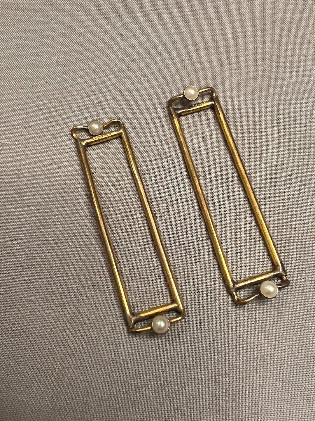 Antique Pair Buckles 1920s Buckles Ribbon Buckles Faux Pearl Buckles ...