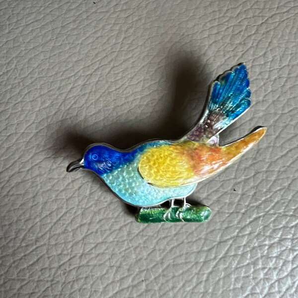 Bluebird Brooch - Etsy