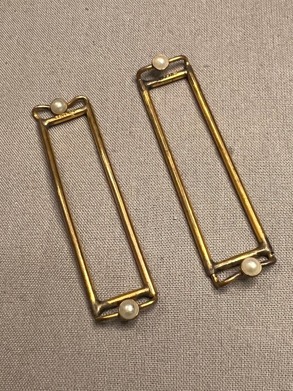 Antique Pair Buckles 1920s Buckles Ribbon Buckles Fau… - Gem