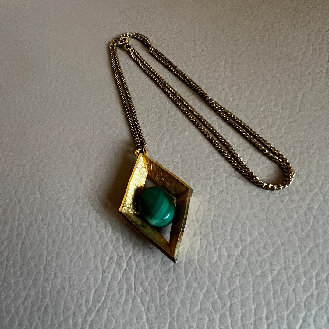 Vintage Pendant and Chain Necklace Vintage Necklace 1970s Necklace ...