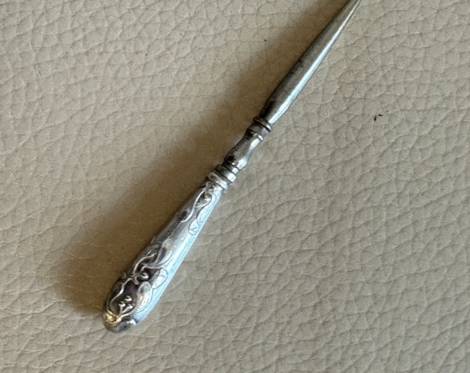 Antique Silver Handled Sewing Awl Antique Silver Sewing Tool Sycamore ...