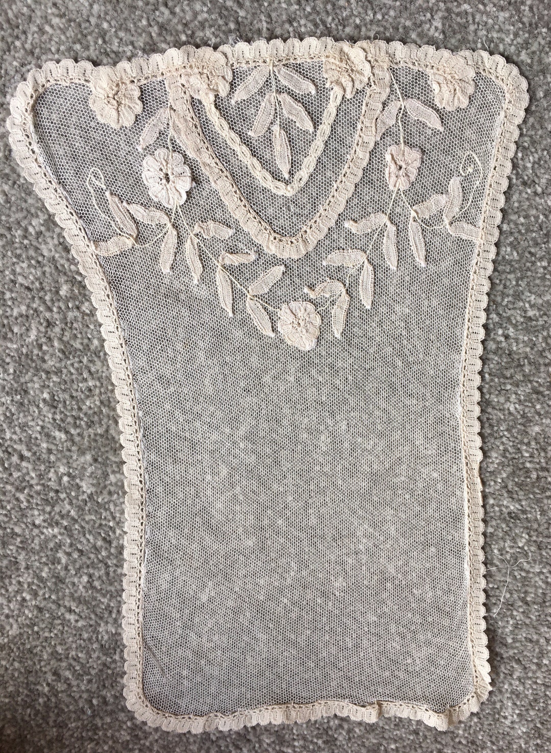 Antique Lace Modesty Panel Taped French Lace French Bodice Front Floral ...