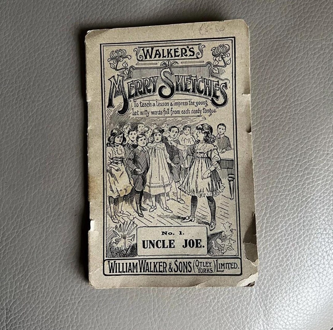 Antique Children's Pamphlet: Uncle Joe - Walker's Merry Sketches Book ...