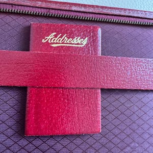 Vintage Writing Case Red Leather Writing Case Writing Pad Holder Blank ...