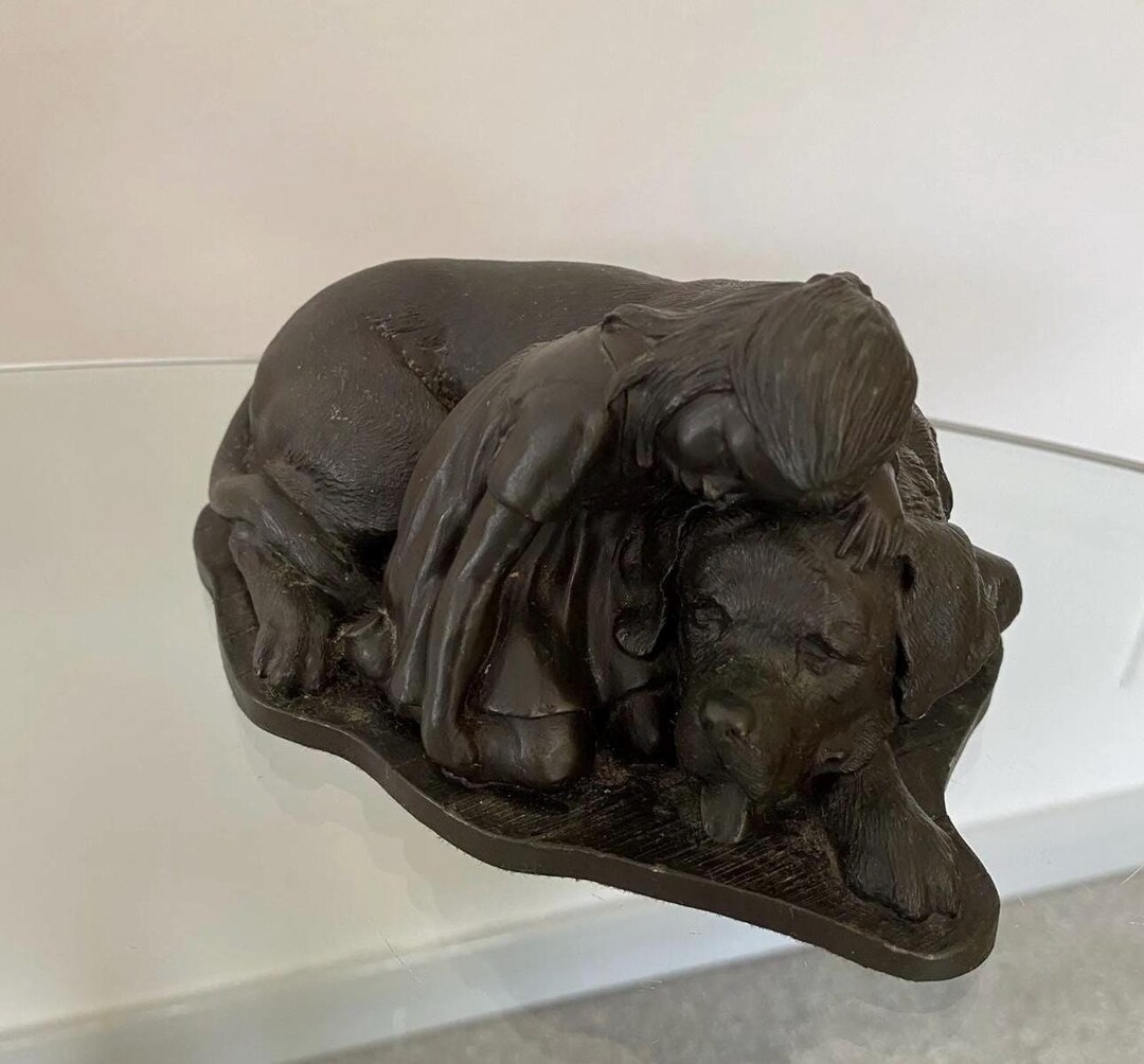 Heredities Sculpture Pauline Parsons Sculpture Girl and St Bernard ...