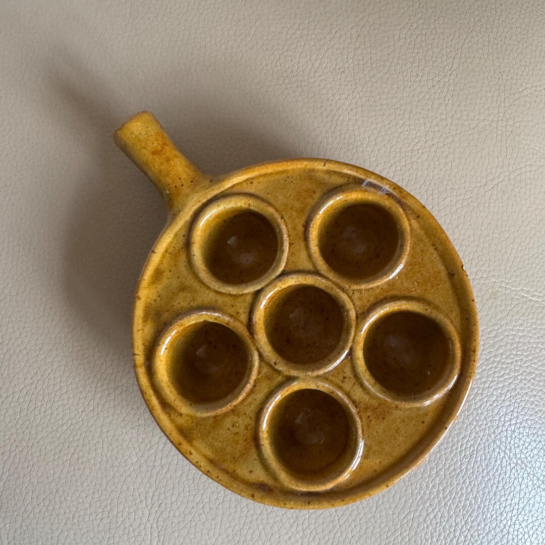 French Escargot Cooker French Seafood Cooker Escargot Pan Salt Glazed ...