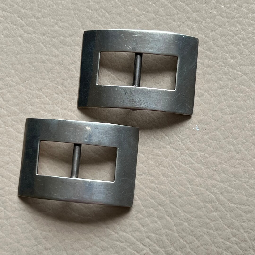 Antique Pair Silver Buckles Silver Shoe Buckles Hallmarked Silver ...