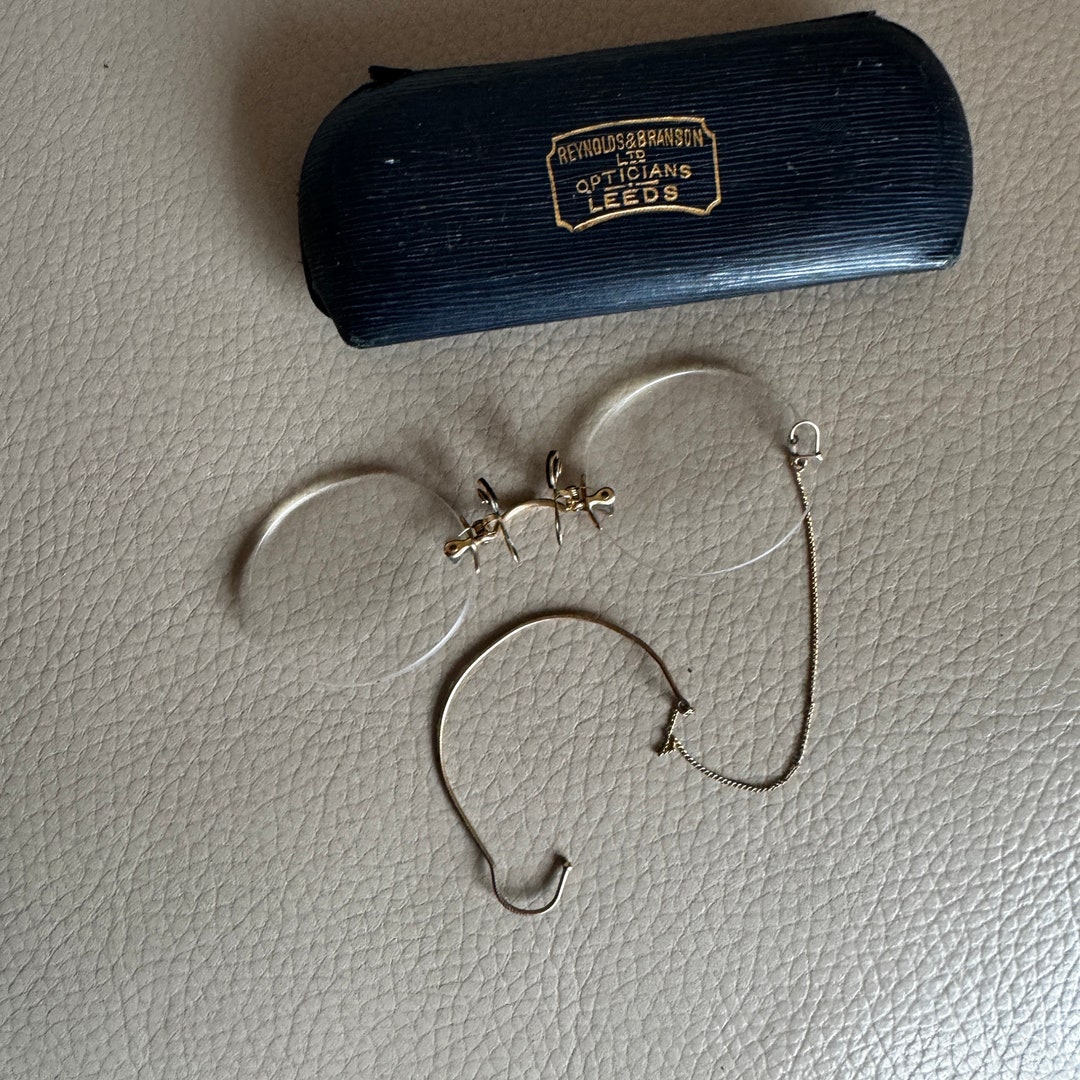 Antique Spectacles in Case Antique Eye Glasses Antique Pince Nez 1910s ...