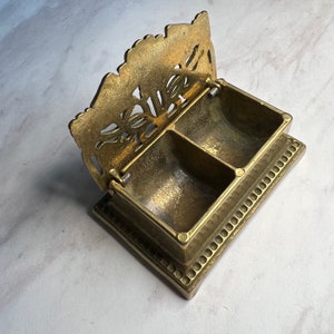 Stamp Box Stamp Holder Vintage Stamp Box Brass Stamp Box Art Nouveau ...