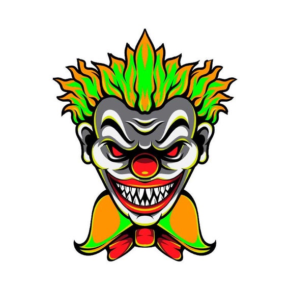 Clown Stickers/clown Decals/scary Clown Stickers/joker Face - Etsy