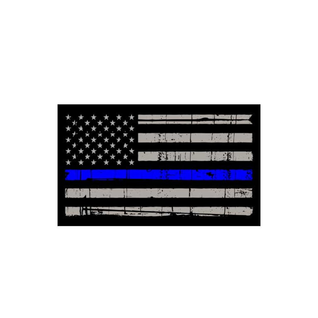 Thin Blue Line Flag Sticker: Weatherproof Vinyl Decal (3x5") - Etsy