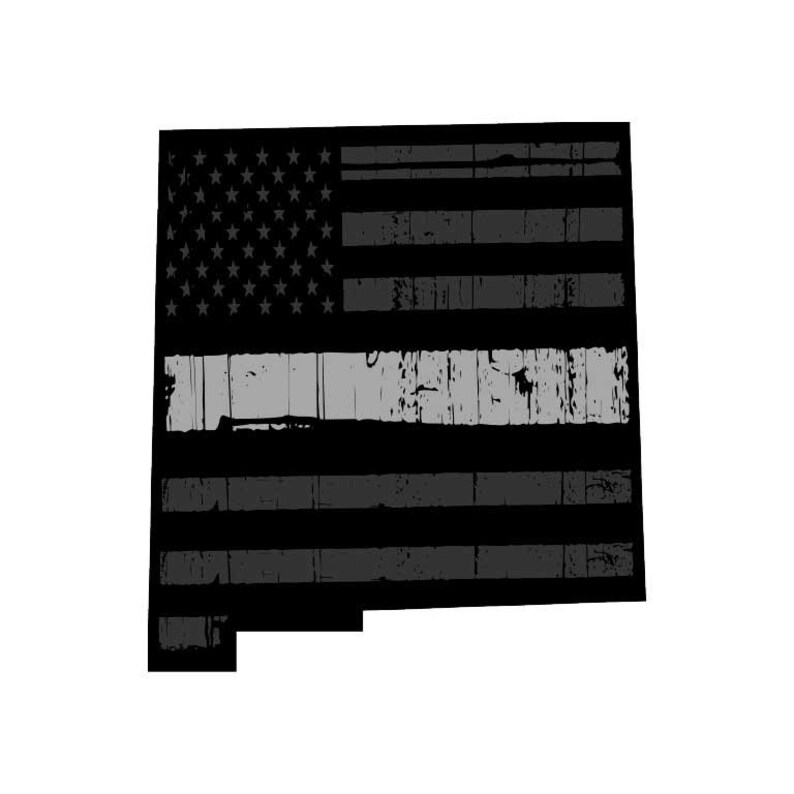 New Mexico Thin Blue Line Flag Stickers/thin Grey Line - Etsy