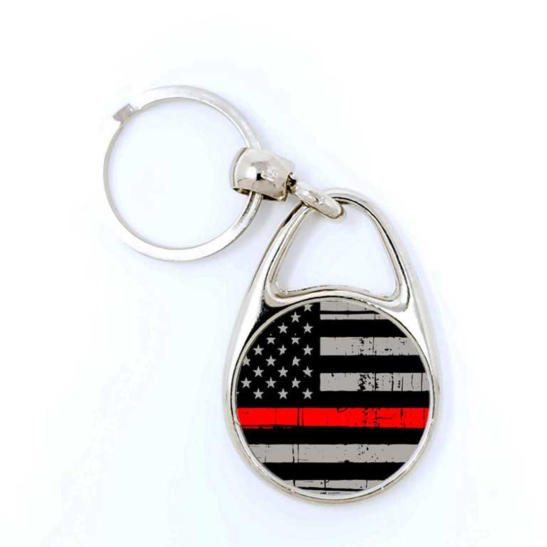 Thin Red Line Key Chains/personalized/fire Fighter Key Chain/ems/thin ...