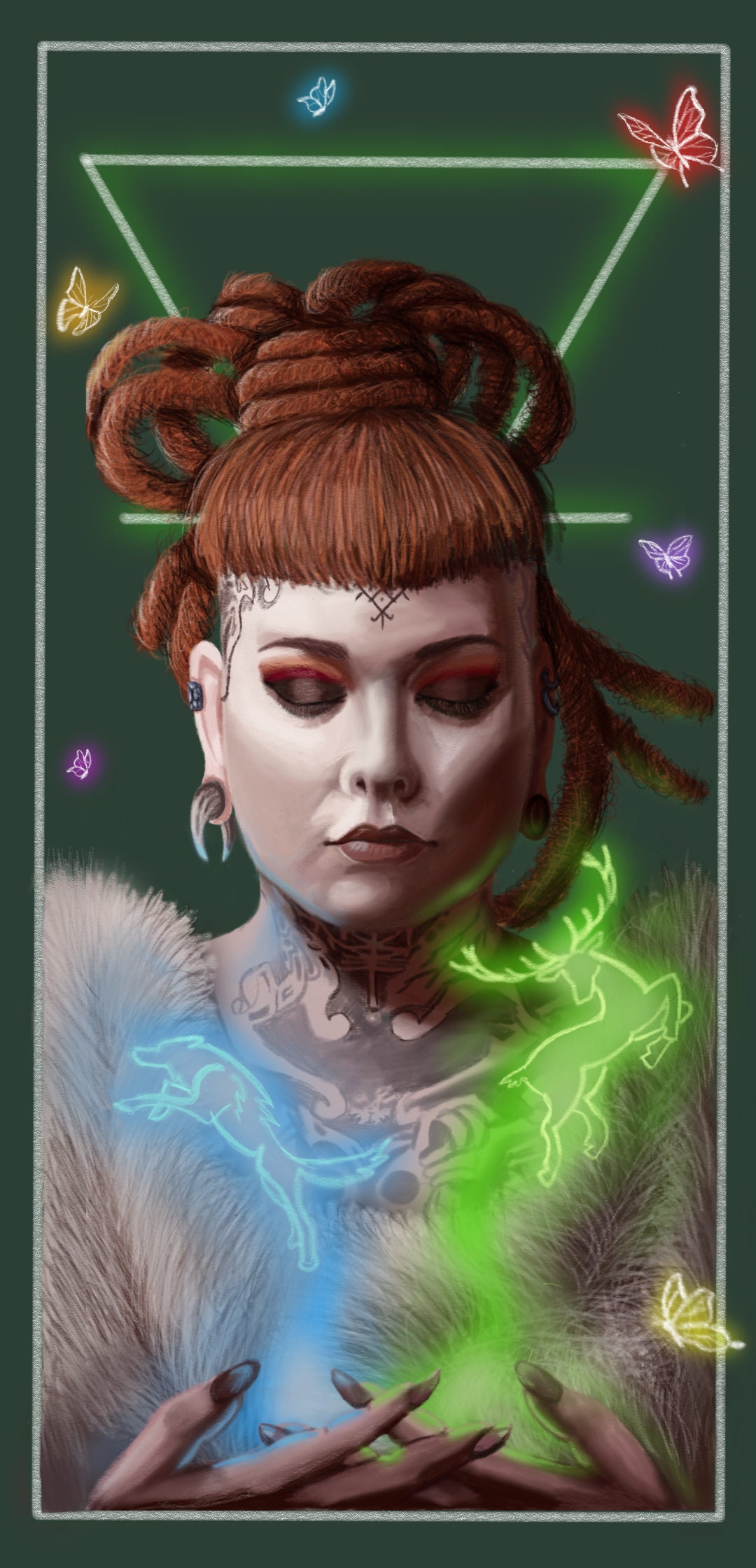 Illustration Witch of the Earth. Earth Mage. A4 Size Digital Art. - Etsy