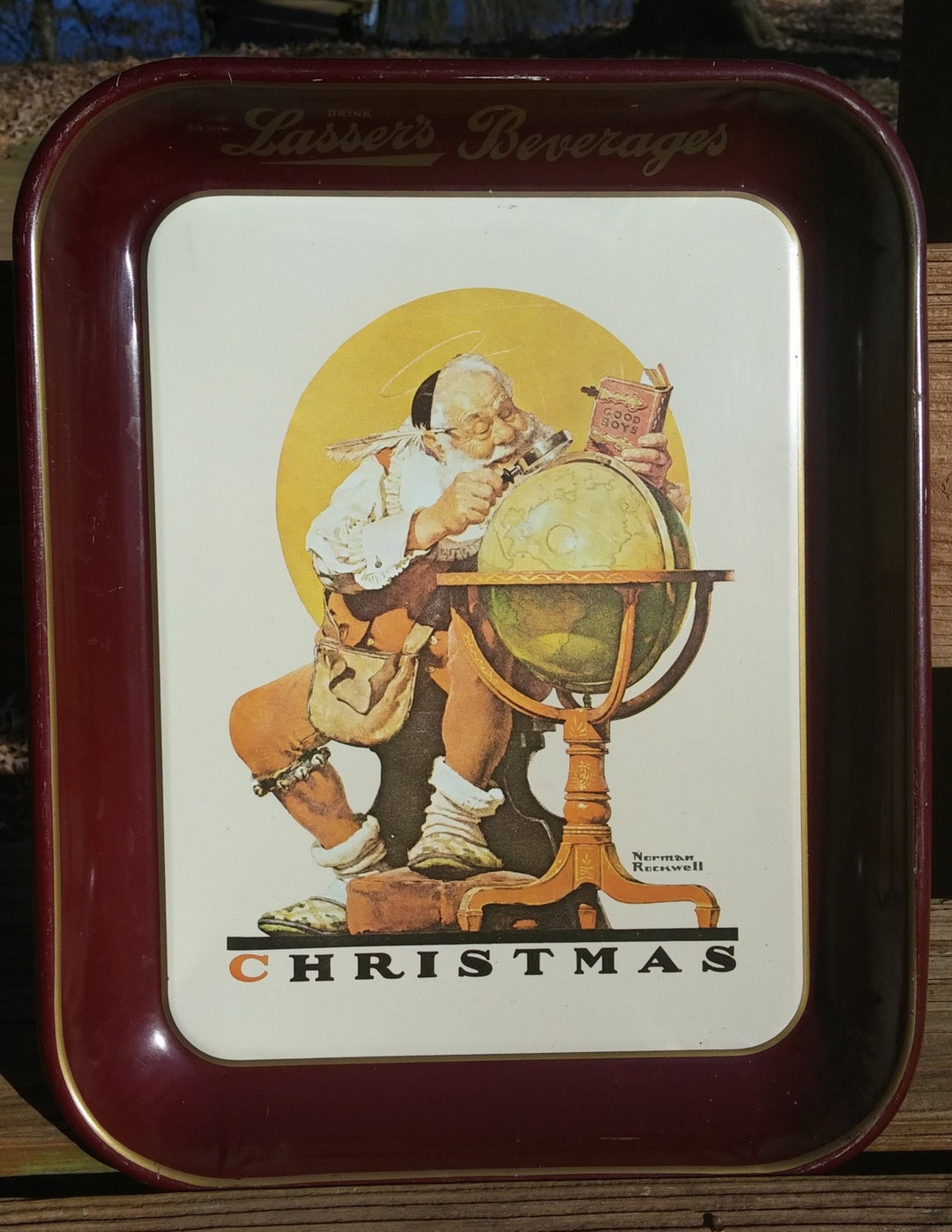 1976 Norman Rockwell Limited Edition Christmas Tray-drink Lasser's ...