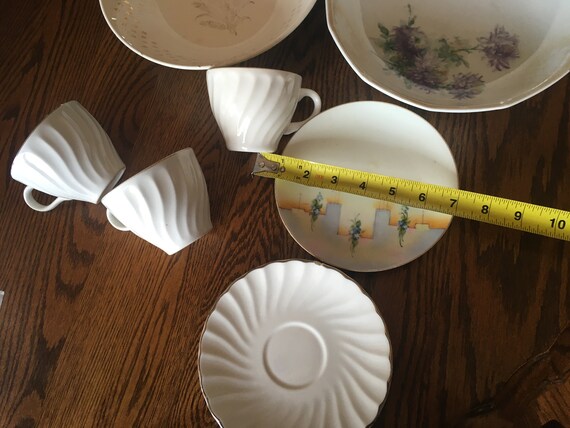 Supplies Crafting Projects Vintage Chipped Damage China Stoneware 3 ...