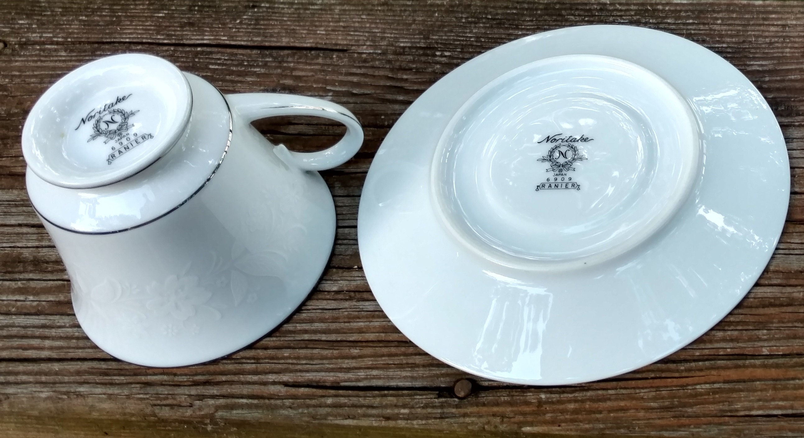Noritake Ranier Pattern 6909 Cup and Saucer Discontinued | Etsy