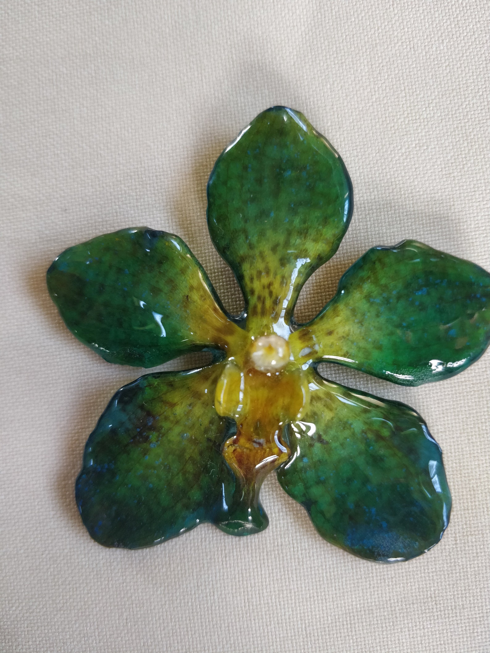 Resin Preserved Orchid Necklaces With Sterling Silver Chain or - Etsy