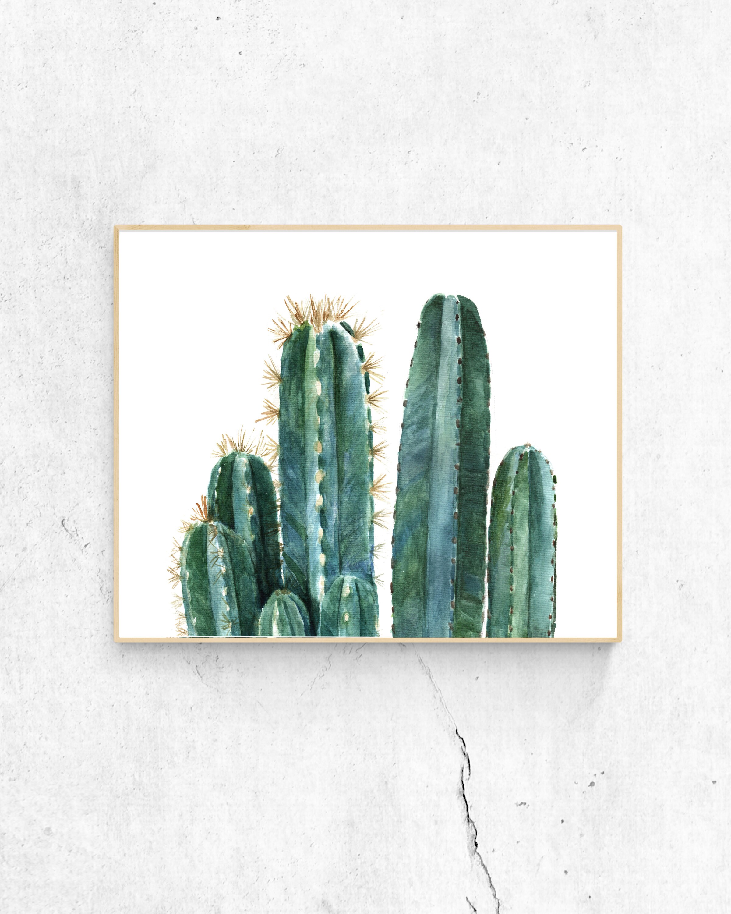 Cactus Wall Art Watercolor Cactus Print Watercolor Plant | Etsy