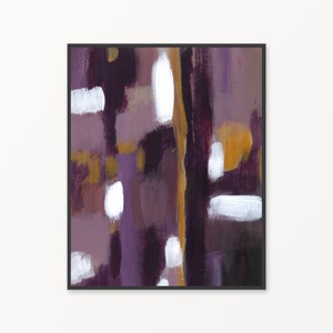 Abstract Purple Wall Art Set, Abstract Purple Painting, Printable ...