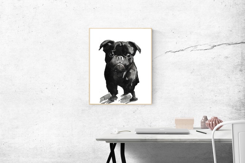 Pug Print Printable Pug Print Pappy Dog Print Dog Print - Etsy