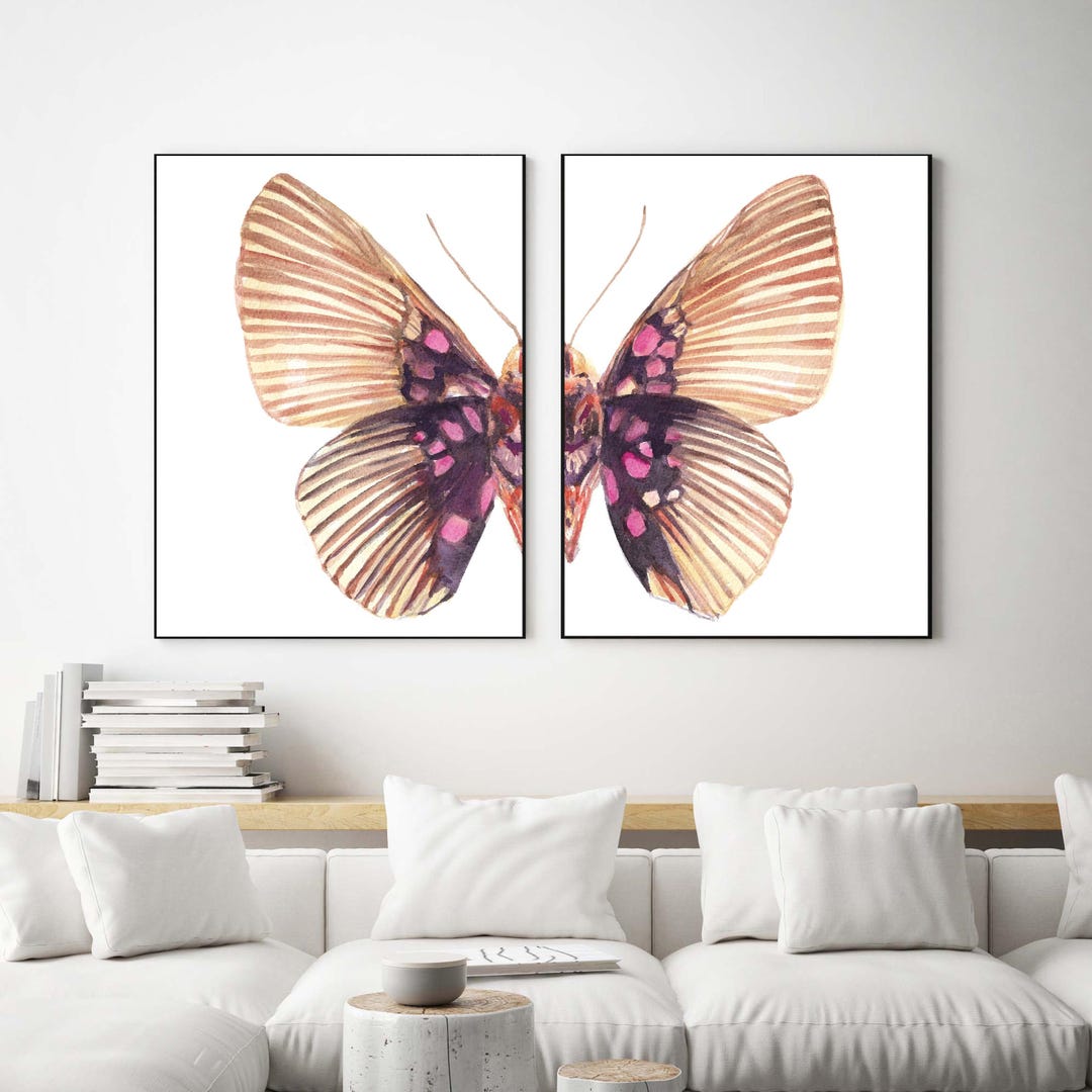 Watercolor Butterfly Print, Printable Colorful Butterfly Illustration ...