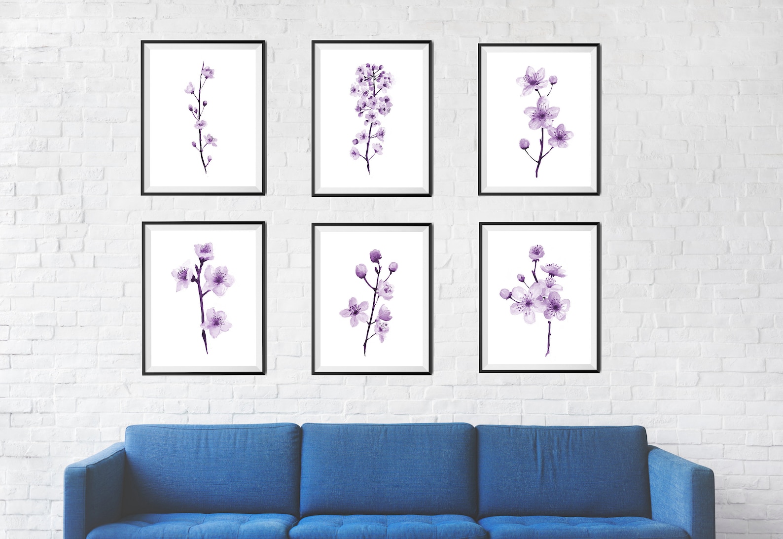 Printable Purple Watercolor Flowers Purple Flowers Wall Art - Etsy