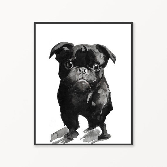 Pug Print Printable Pug Print Pappy Dog Print Dog Print - Etsy